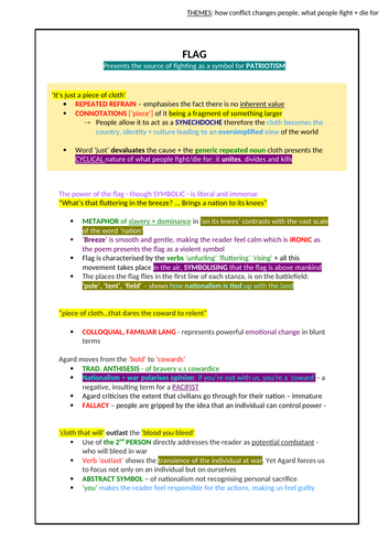 GCSE OCR Poetry Anthology - Power + Conflict | Teaching Resources