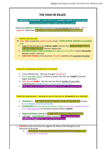 GCSE OCR Poetry Anthology - Power + Conflict | Teaching Resources