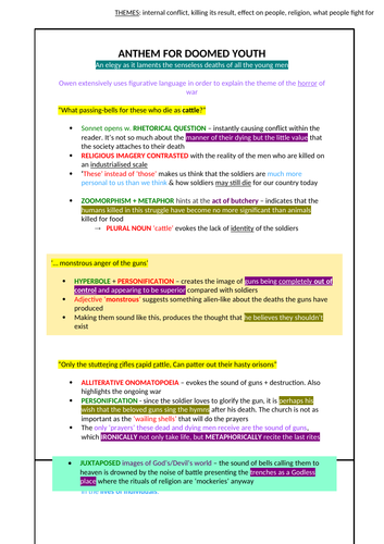 GCSE OCR Poetry Anthology - Power + Conflict | Teaching Resources