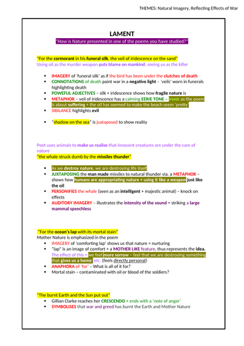 GCSE OCR Poetry Anthology - Power + Conflict | Teaching Resources
