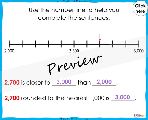 Rounding to the Nearest 1,000 - Year 4 | Teaching Resources