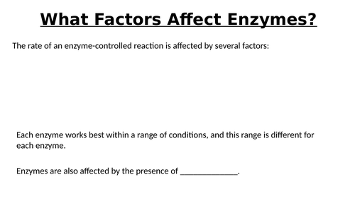A-Level AQA Biology - Factors Affecting Enzyme Activity | Teaching ...