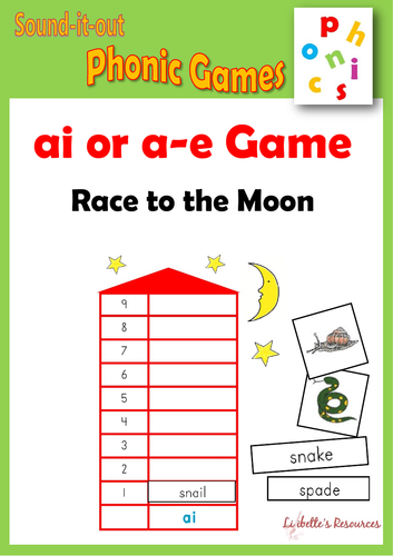 ai or a-e Alternative Spelling Phonic Game | Teaching Resources