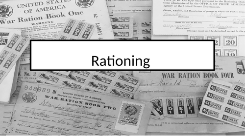 World War Two - Rationing | Teaching Resources