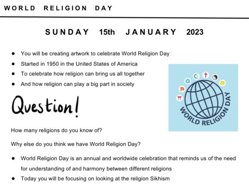 Year 5 and Year 6 World Religion Day Projects | Teaching Resources