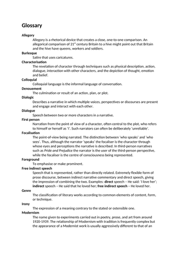 Poetry terms worksheets | Teaching Resources