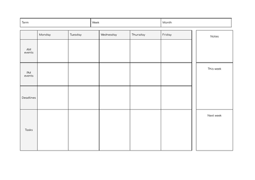 Undated Teacher Planner with free EYFS pages | Teaching Resources
