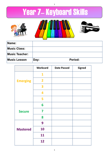 Year 7 Keyboard Skills Project | Teaching Resources