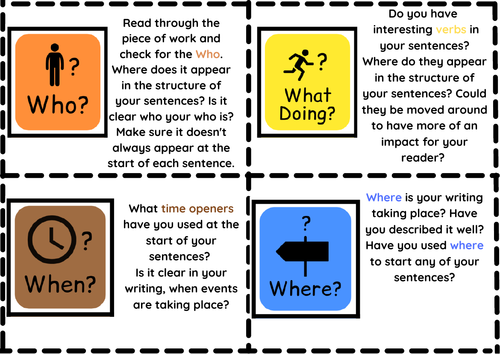 Colourful Semantics writing cards | Teaching Resources Colourful Semantics writing cards | Teaching Resources