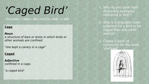 Maya Angelou 'And Still I Rise' - scheme of work for A Level NEA ...
