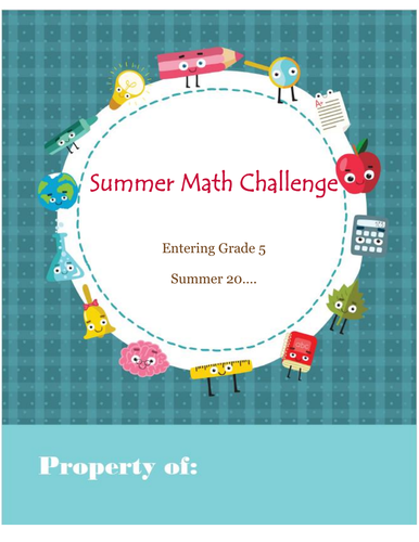 Summer Math Challenge - Entering Grade 5 | Teaching Resources