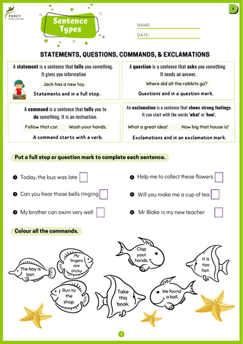 Sentence Types: Statements, Questions, Commands, Exclamations ...