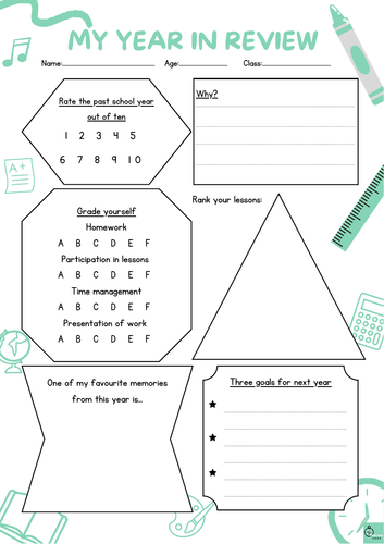 Pupil end of year review | Teaching Resources