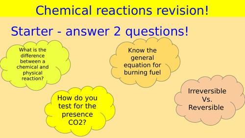 Chemical reactions quiz!! | Teaching Resources