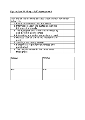 Dystopian short stories and creative writing | Teaching Resources