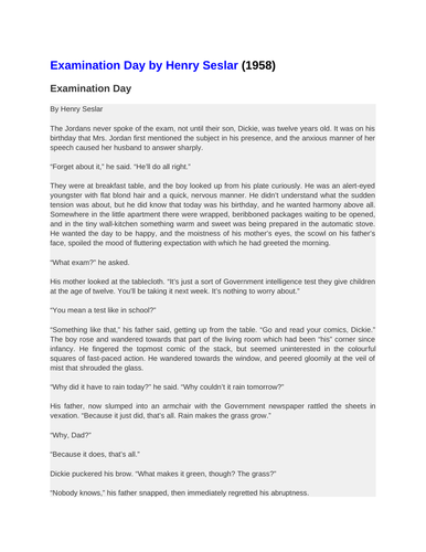 Dystopian short stories and creative writing | Teaching Resources