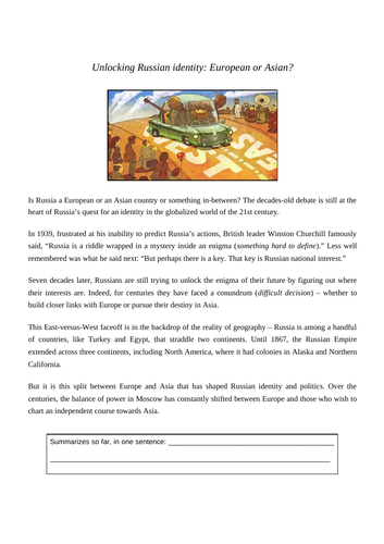 Russia National Identity | Teaching Resources