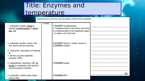 OCR A-Level Biology - Enzymes and Temperature | Teaching Resources
