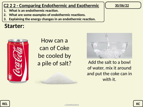 KS3 Chemistry AQA C2 2 2 Comparing Endothermic and Exothermic Changes ...