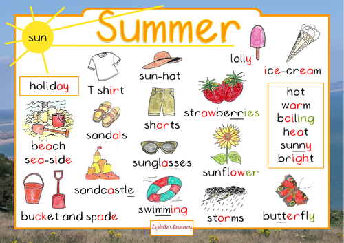 4 Seasons Word Mats Phonetically Coded | Teaching Resources