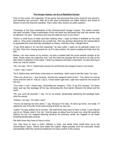 The Hunger Games: Rebellion & Revolution | Teaching Resources