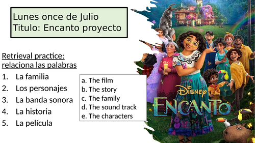 Encanto project- Culture and language | Teaching Resources