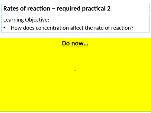 AQA GCSE Rates of Reaction | Teaching Resources