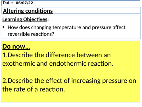 AQA GCSE Rates of Reaction | Teaching Resources