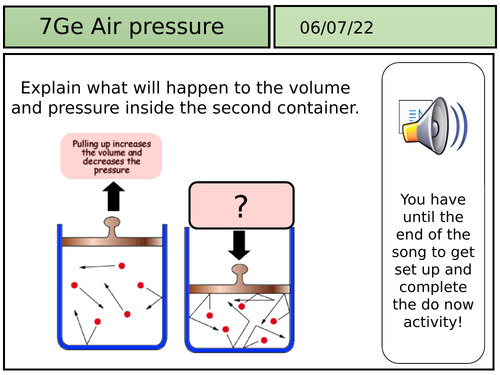 7Ge Air Pressure - KS3 - Edexcel | Teaching Resources