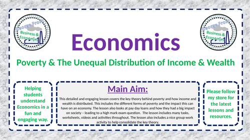 Poverty & The Unequal Distribution of Income & Wealth | Teaching Resources