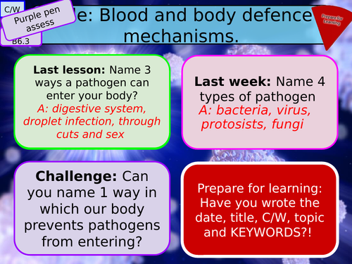 Blood and body defence mechanisms (GCSE) | Teaching Resources