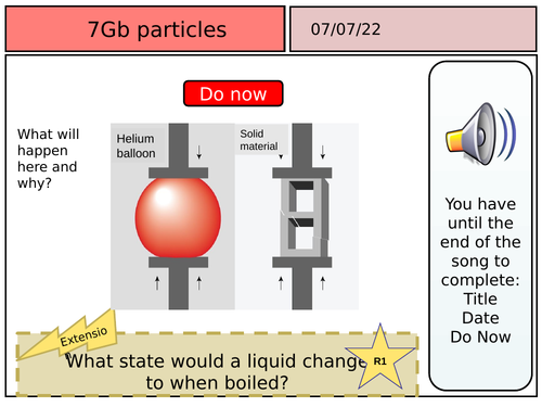 7Gb Particles - KS3 - Edexcel | Teaching Resources