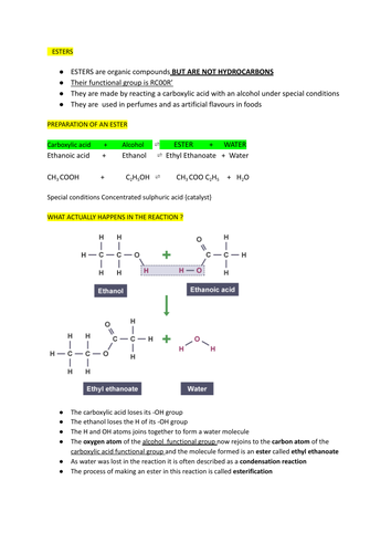 ORGANIC CHEMISTRY EDEXCEL IGCSE { 9-1} | Teaching Resources
