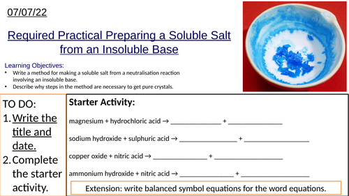 AQA GCSE Chemistry Chemical Changes: 10-Lesson Unit | Teaching Resources