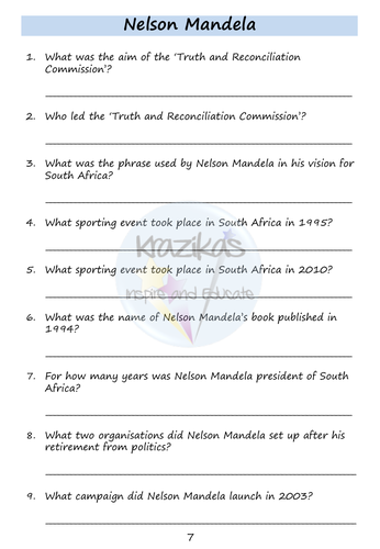 Nelson Mandela | Teaching Resources