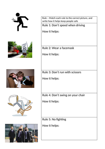 How rules keep us safe PSHE lesson | Teaching Resources