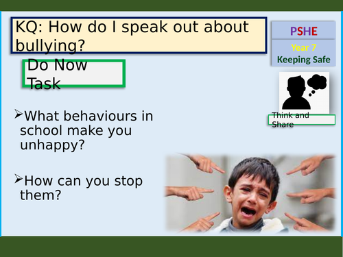Bullying PSHE lesson | Teaching Resources