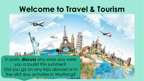 BTEC Tech Award Travel and Tourism 2022 - Component 1 | Teaching Resources