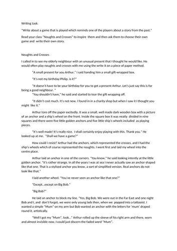 Write a story where a game triggers a memory. 12-14 years old ...