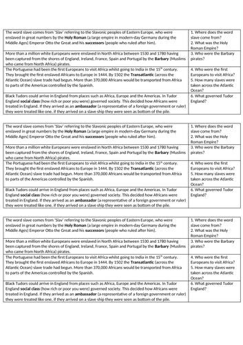 What is slavery? | Teaching Resources