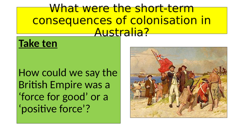 What were the short-term consequences of British colonisation of ...