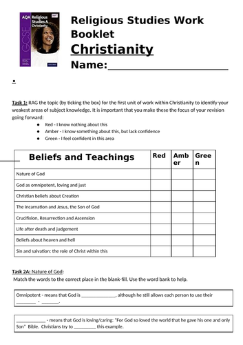 Christian Beliefs, Teachings and Practices Booklet | Teaching Resources