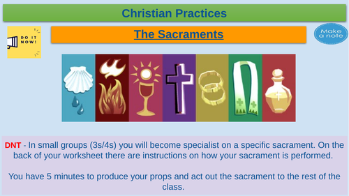 Sacraments (Part 2) - AQA - Religious Studies GCSE | Teaching Resources