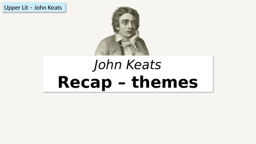 John Keats - 20 lessons for A Level English Lit (Edexcel - Poetry unit ...