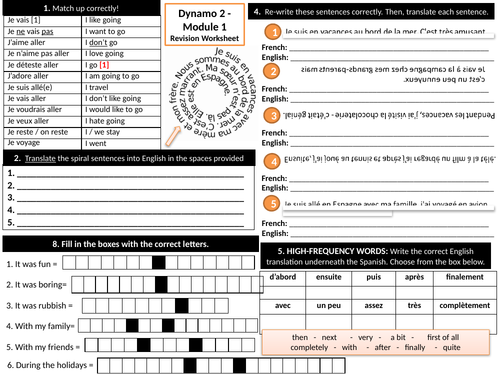Dynamo 2 Revision Worksheets (All Modules 1-5) | Teaching Resources