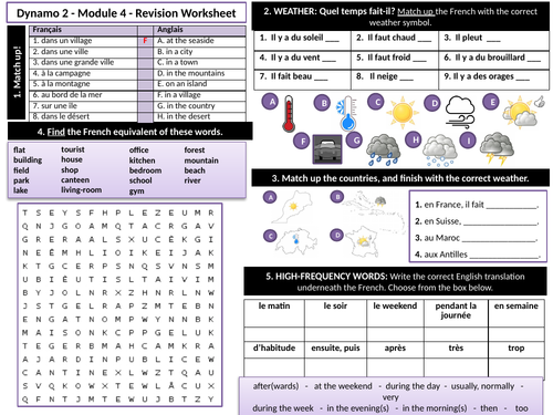 Dynamo 2 Revision Worksheets (All Modules 1-5) | Teaching Resources