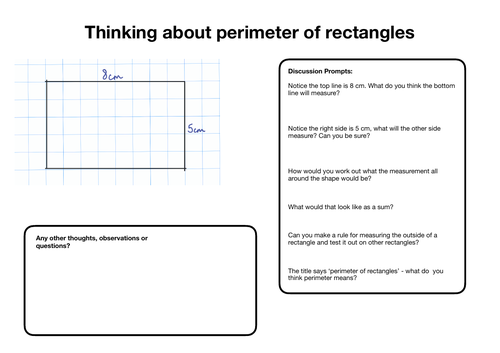 Thinking about perimeter of rectangles | Teaching Resources