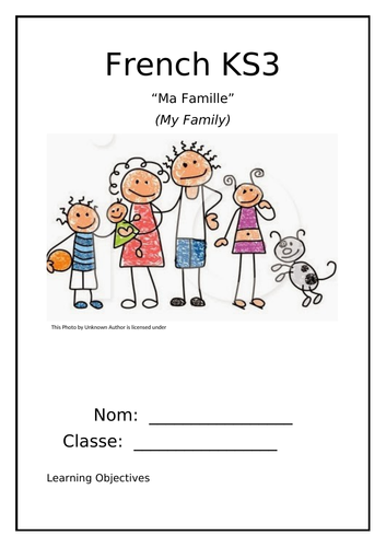 KS3 Ma Famille Sentence Builder booklet | Teaching Resources