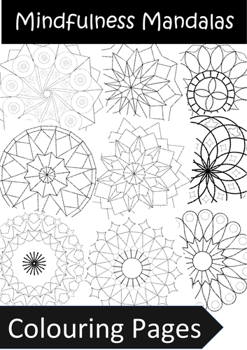 Mandala Colouring Pages - Printable Mindfulness Calming Mandalas ...