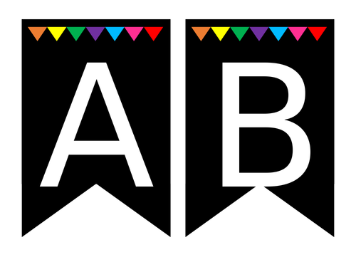 Black and White Display Bunting - Pennant - Editable | Teaching Resources